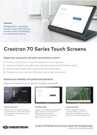 TSW 70 Series [Crestron Electronics, Inc.]